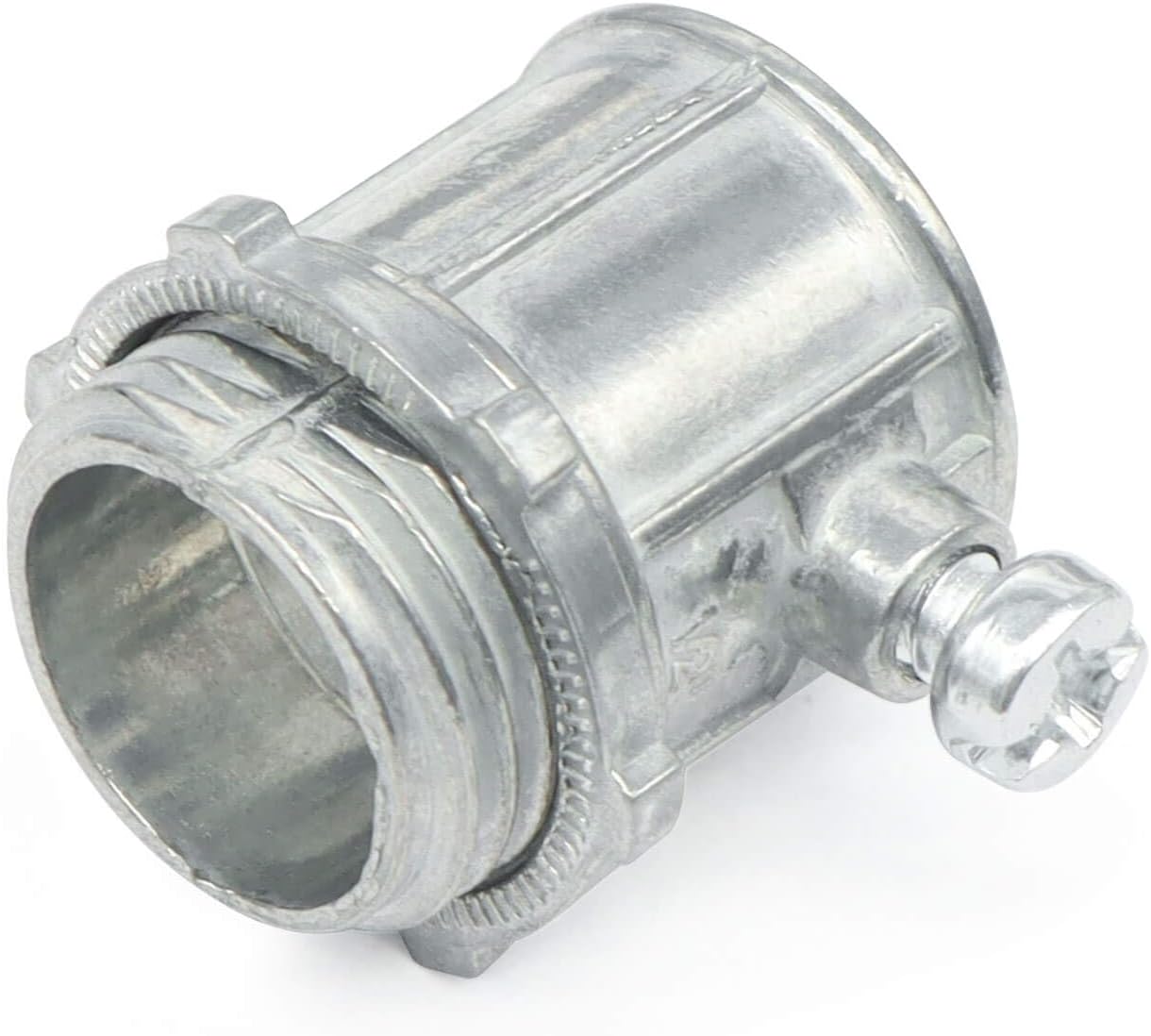 Qlvily 25 Packs EMT Set Screw Connectors, 1/2-Inch EMT Zinc Die Cast ...