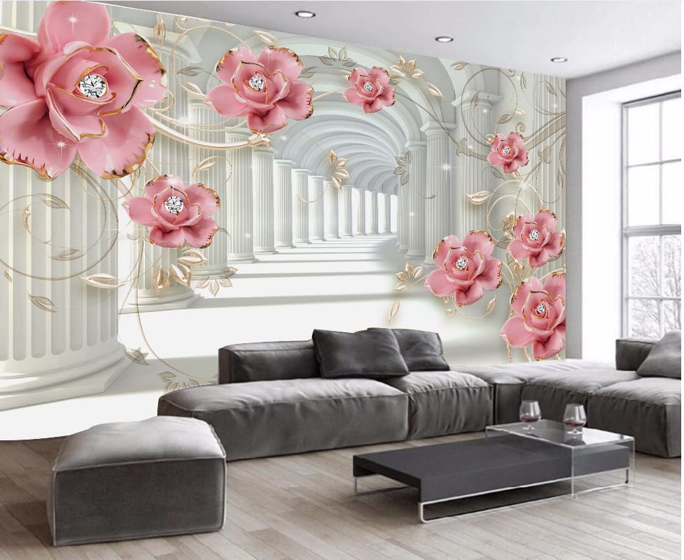 Infinity Interiors Beautiful 3D Flower, Waterproof Wall Stickers, PVC ...