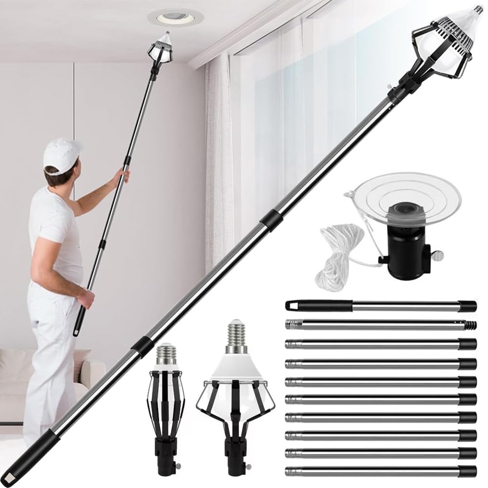 18FT Reach Light Bulb Changer High Ceilings-12FT Ceilings & Recessed ...