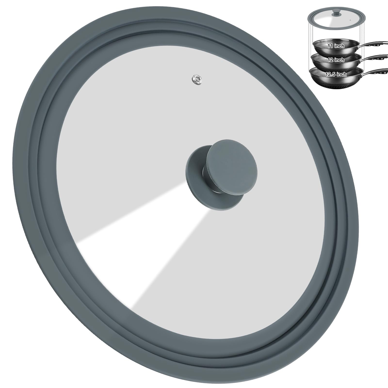 Amazon.com: Universal Lid for Pots, Pans, and Skillets - Silicone ...