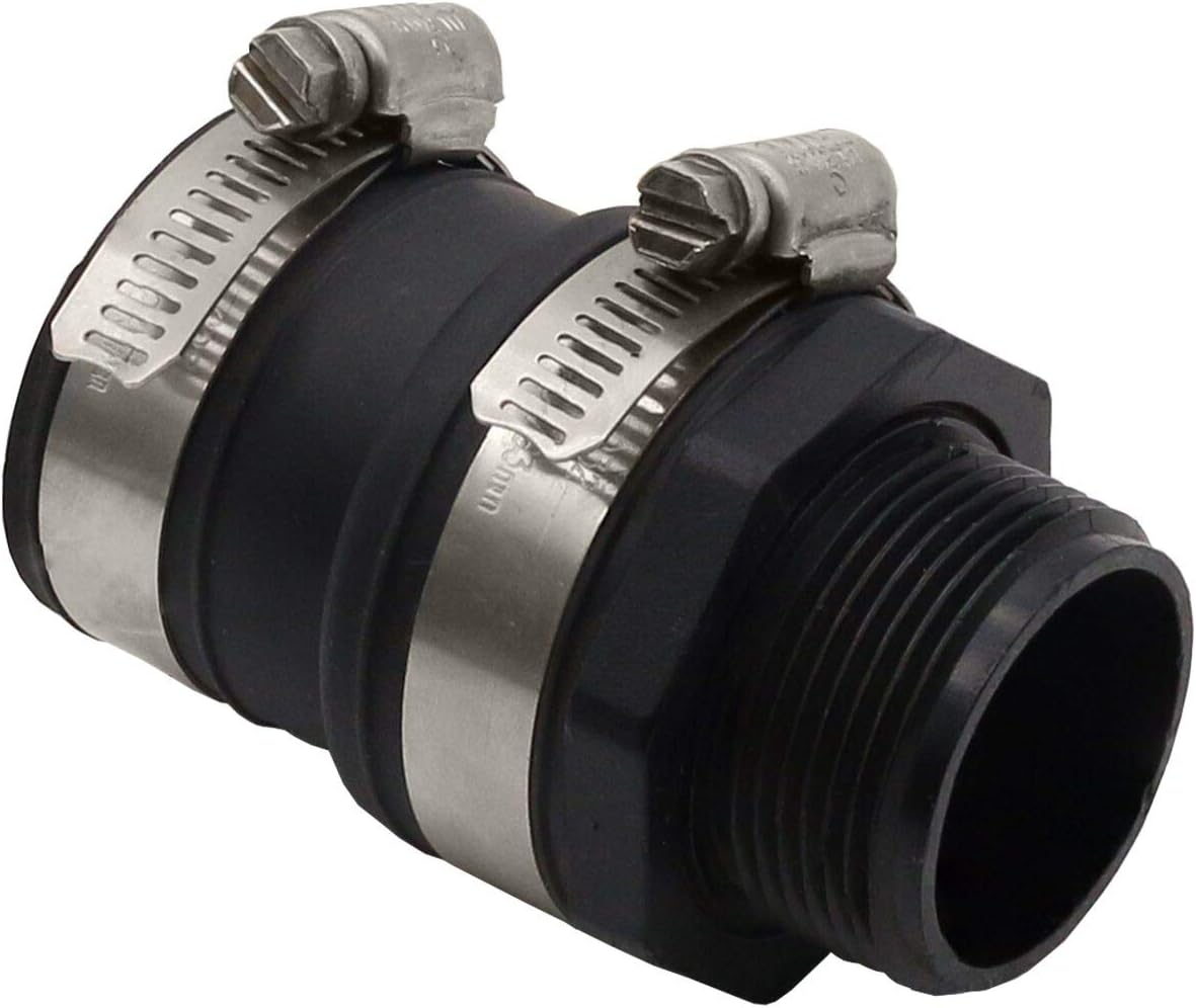 Fernco CV-150T 1-1/2" or 1-1/4" Sump Pump PVC Threaded Check Valve with ...