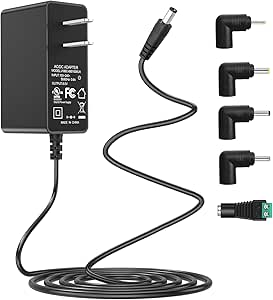 Amazon.com: 6V 1A AC DC Power Adapter with 5 DC Connectors, AC 100V-240V to DC 6 Volt 1 Amp ...