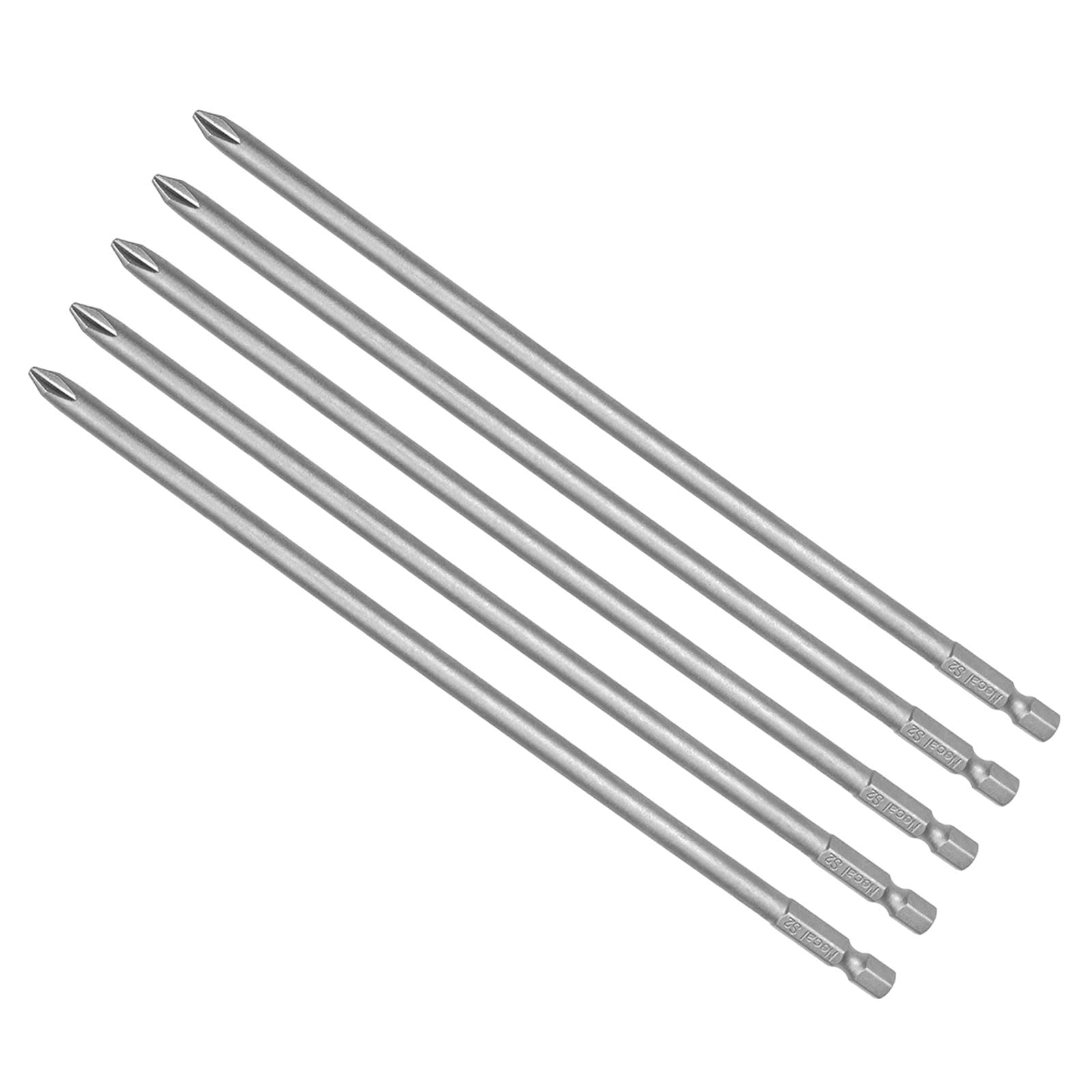 CoCud Phillips Cross Screwdriver Bits, 6PH2 200mm Long 1/4" Hex Shank ...