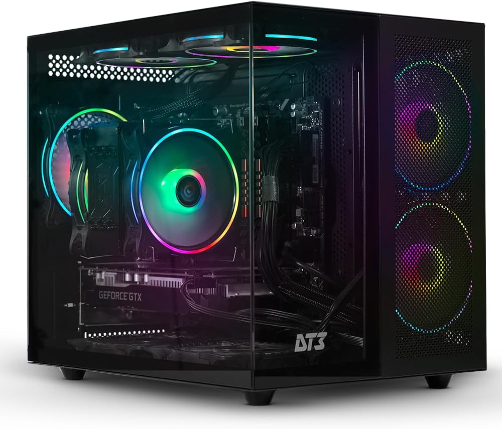 Gabinete Gamer DT3 HyperFlow, super compacto, tipo aquário em vidro ...