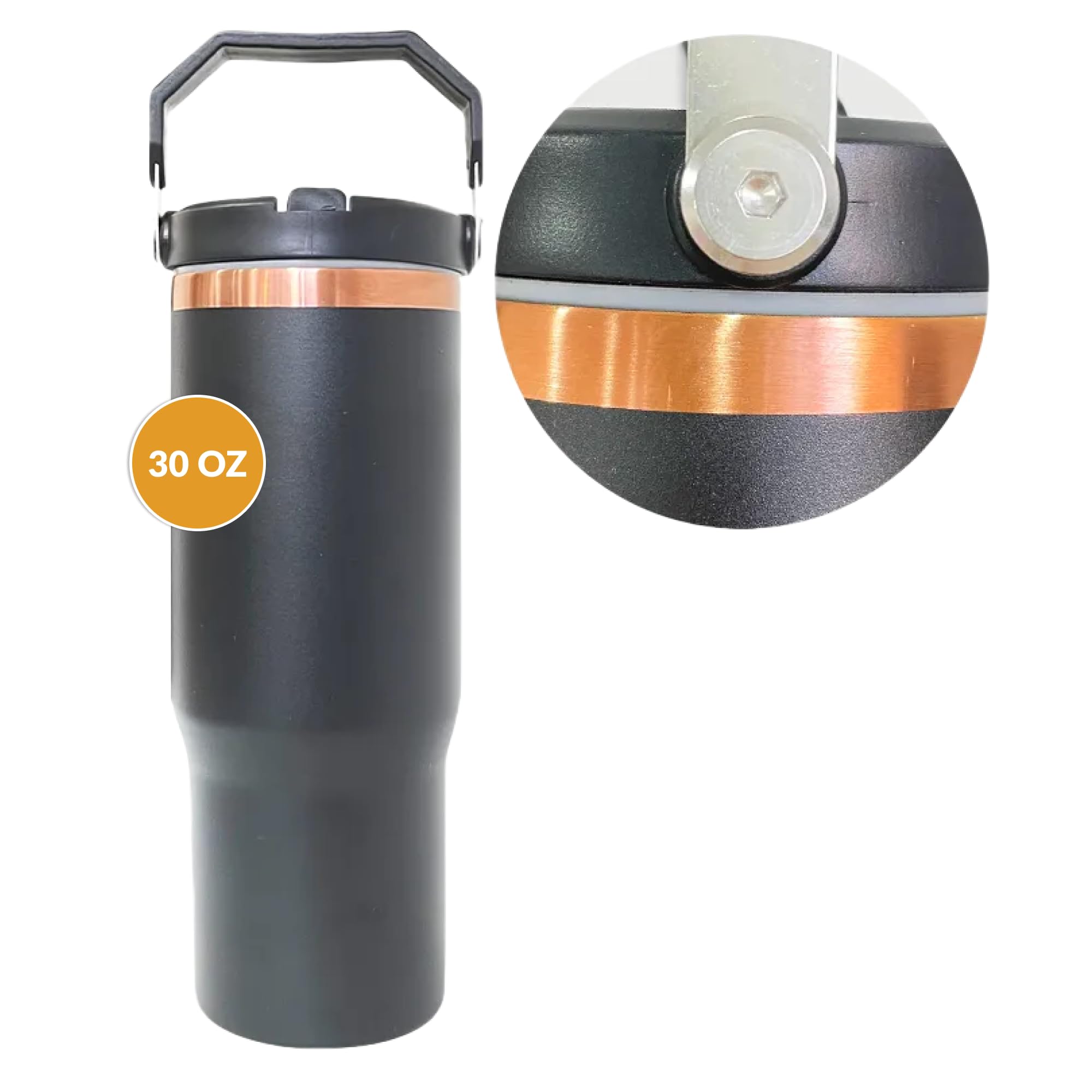 Amazon.com | DUPE 30 oz Tumbler with Handle and Flip Straw Lid, Leak ...