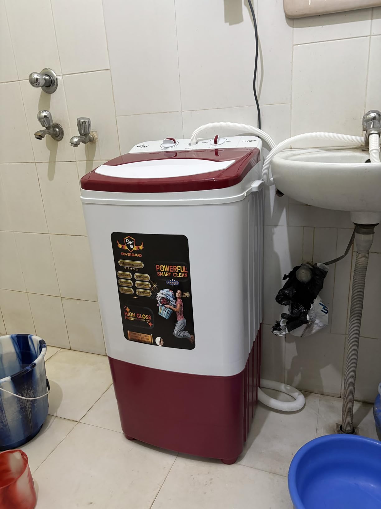 Power Guard 8.5 kg Top Load Washer (360 Smart Wash Technology ...
