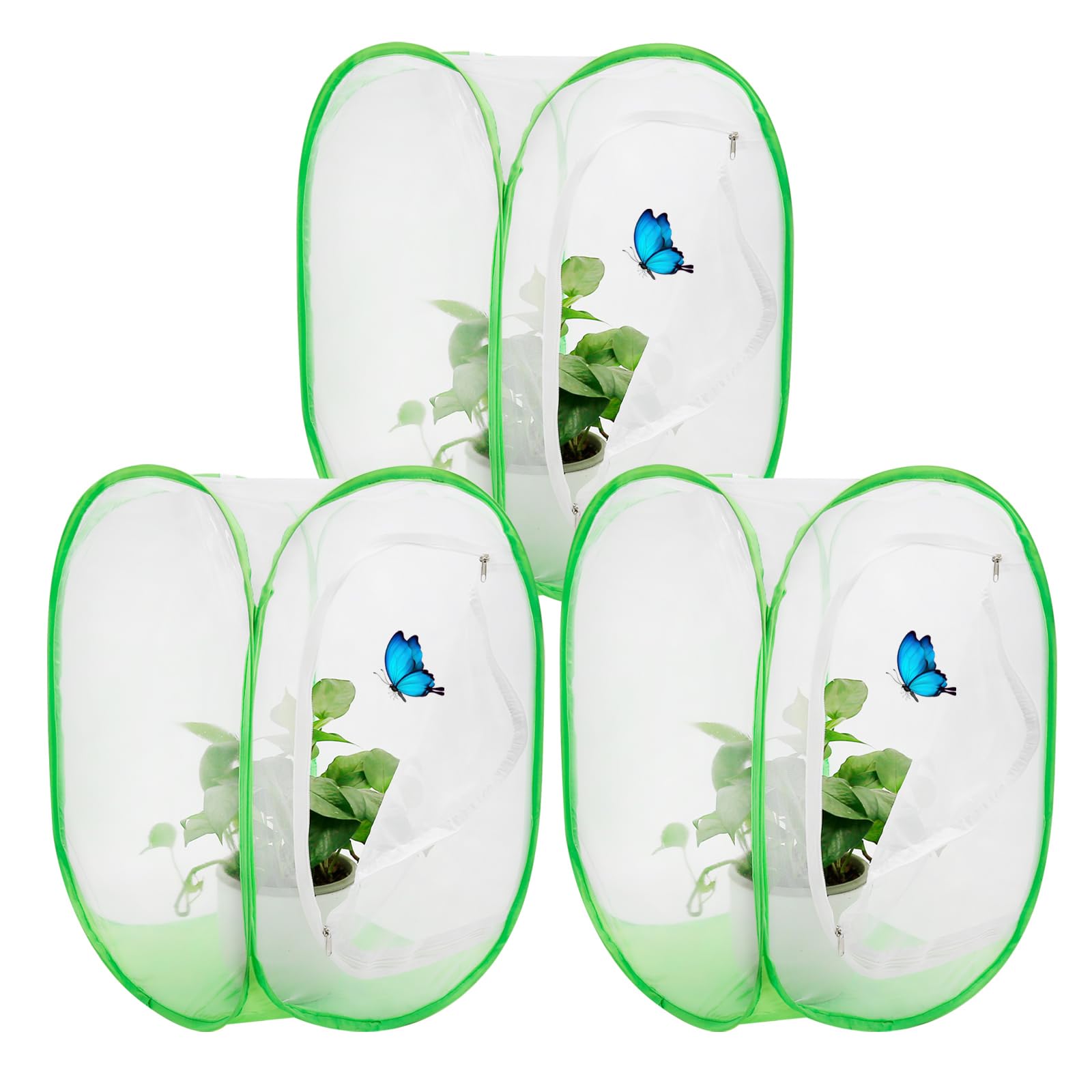 Amazon.com : 3 PCS Mesh Plant Enclosure, Foldable Mesh Cage, Grow Tent ...