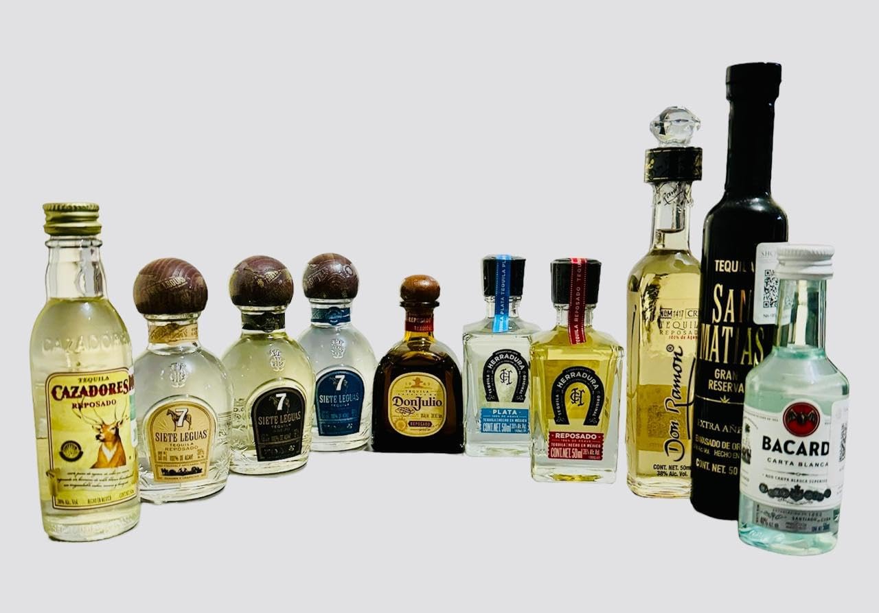 Tequila Varios Colección de Botellitas Miniatura de 50 mL : Amazon.com ...