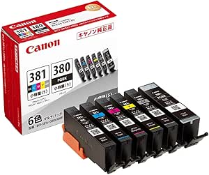 Amazon.com: Canon BCI-381 (BK/C/M/Y/GY) + 380 6 Color Multi-Pack, Small Capacity Type BCI-381s ...