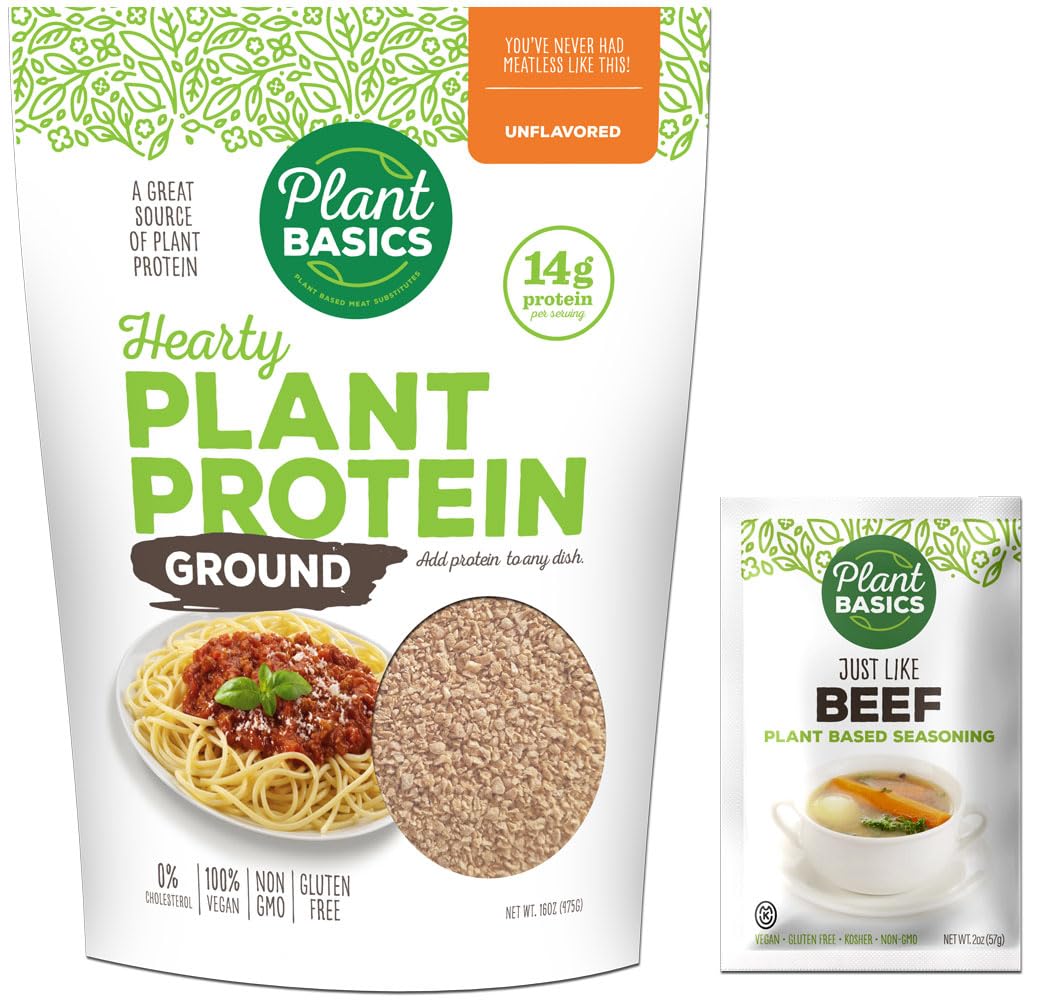 Amazon.com: Plant Basics - Hearty Plant Protein - Unflavored Ground, 1 ...
