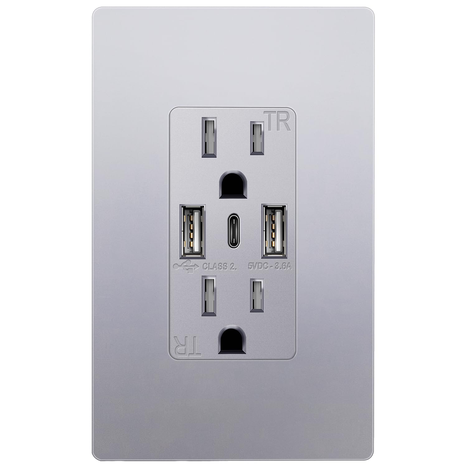 Snapklik.com : TOPGREENER USB Outlet, 3-Port Type C 3.6A 18W USB Wall ...