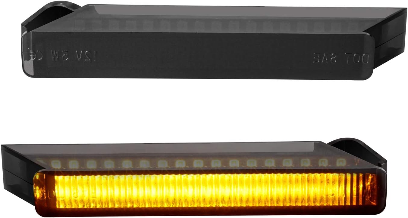 Amazon.com: [Sequential Turn Signal] Chrome Housing Amber LED Strip ...