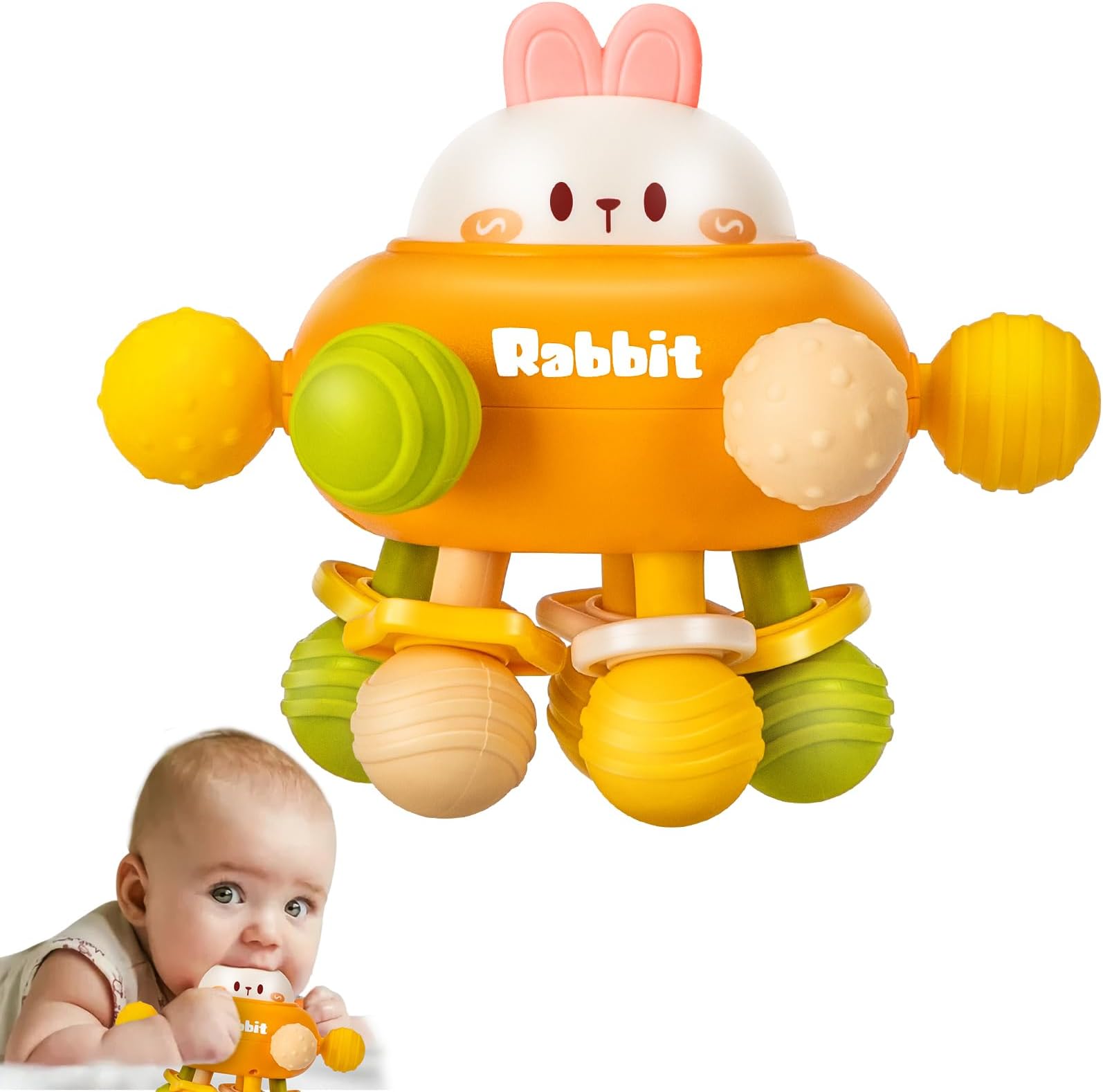 Amazon.com : HAHA Baby Teething Rattle Toys, Infant Girl Boy Learning ...