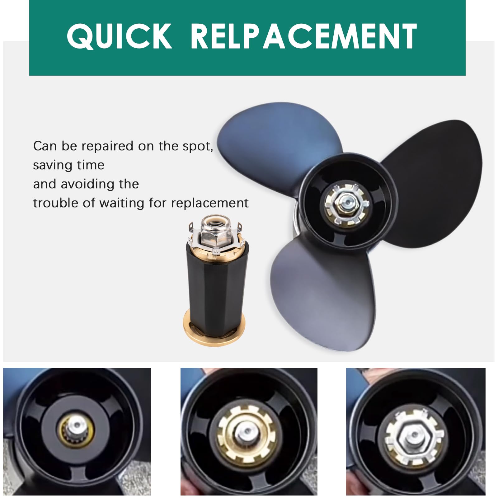 Propeller Hub Kit Quickcruiser Flo-Torq II Hub Kit - Replaces Mercury ...