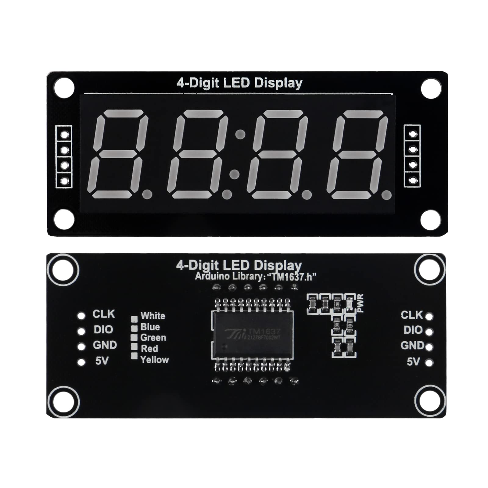 Digital Tube 20-Pack Green 7-Segment LED Displays - 0.56" Digit Height ...