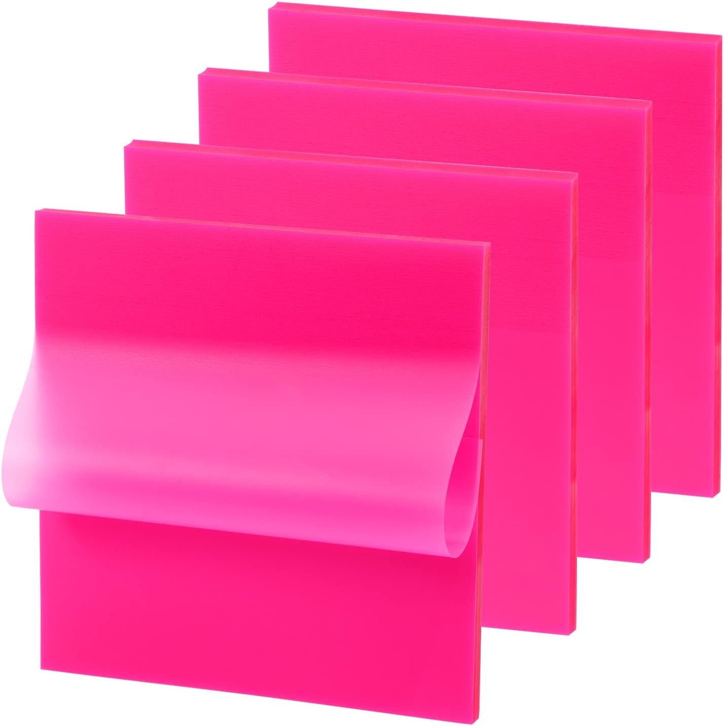 Amazon.com : ONLYKXY 4 Pack Transparent Sticky Notes 7.6x7.6CM Self ...