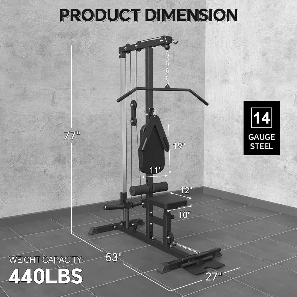 Snapklik.com : SPART LAT Tower, LAT Pull Down And LAT Row Cable Machine