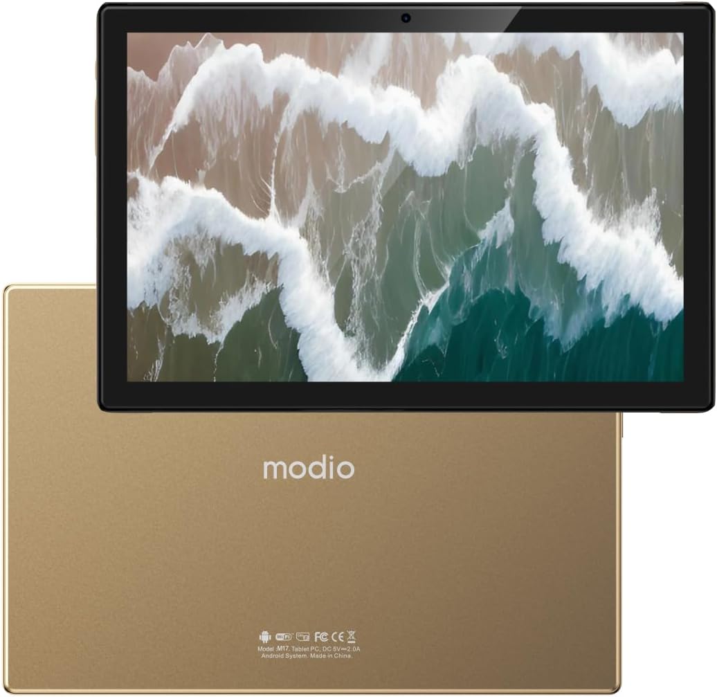 modio M32 10.1 Inch 5G Android Tablet with Wireless Keyboard and ...