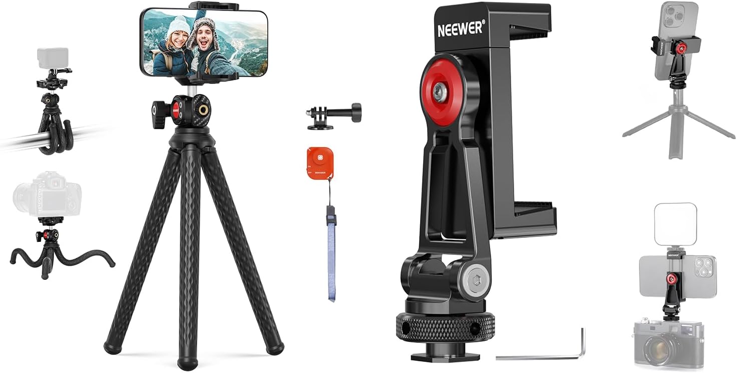 Amazon.com : NEEWER TP34 Camera Tripod with Remote with Action Camera ...