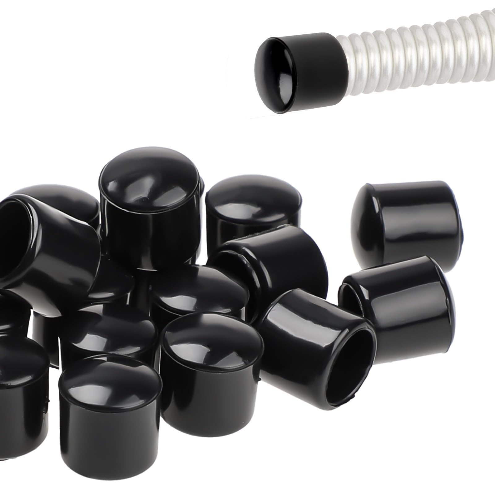 Snapklik.com : 20pcs 0.39 Inch Black Door Stops, Door Stoppers Rubber ...