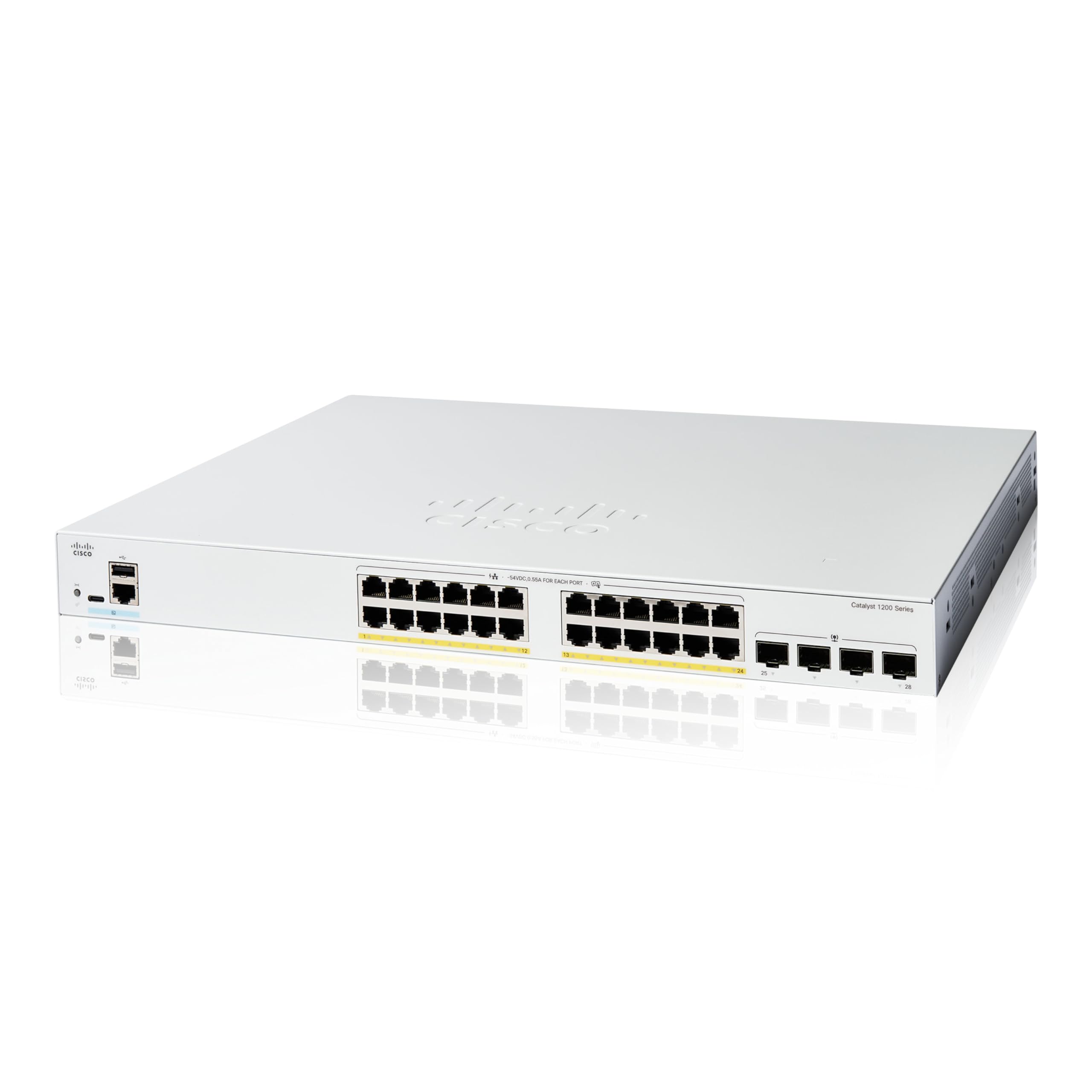 Amazon.com: Cisco Catalyst 1200-24FP-4G Smart Switch, 24 Port GE, Full PoE, 4x1GE SFP, Limited ...