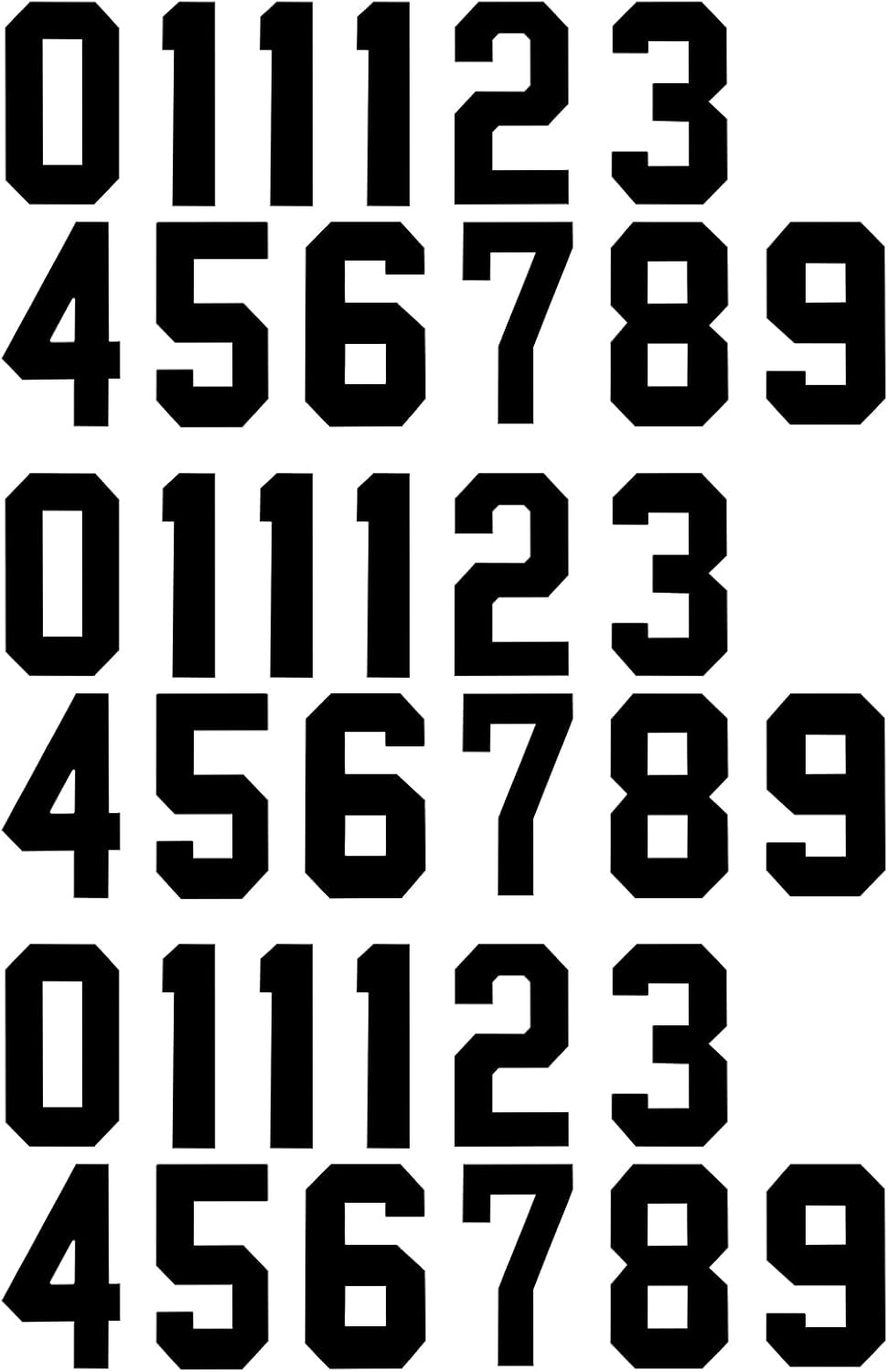 36 Pcs Iron on Numbers, 8 Inch Iron on Numbers for Jersey, 0-9 Heat ...