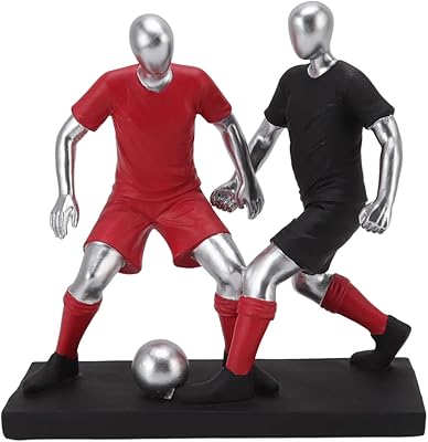 Amazon.com: WBTY Soccer Player Sculpture Figurine Football Player ...