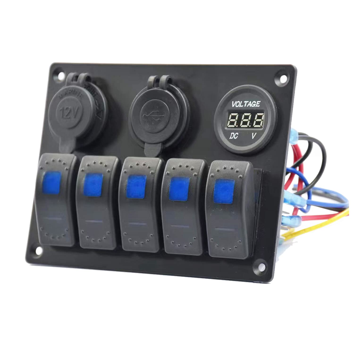 Amazon.com: Garfour 5gang boat rocker and 4gang boat switch panel ...