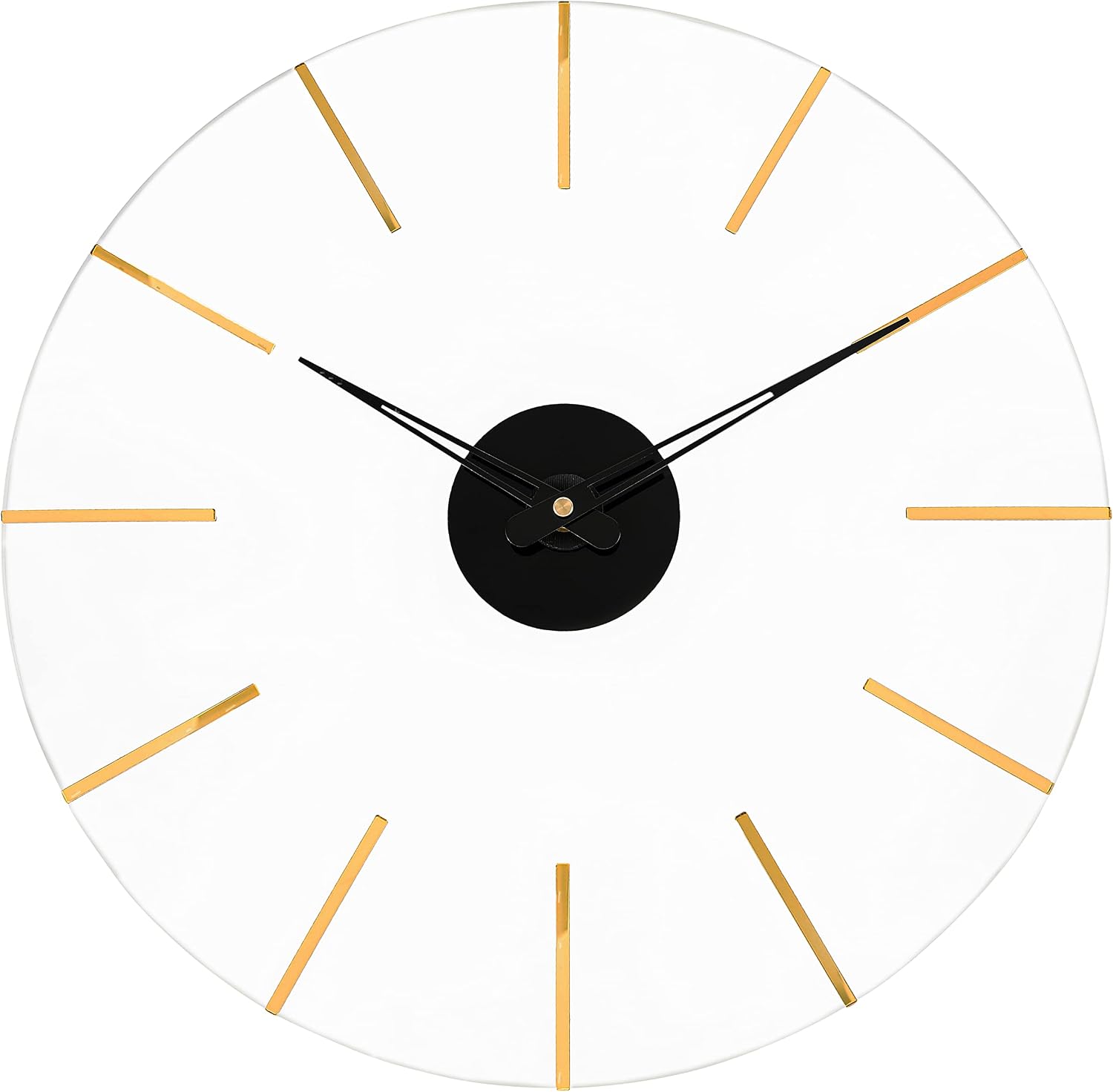 Waterdale Collection Acrylic Round Wall Clock Lines MetaLucite 41cm ...