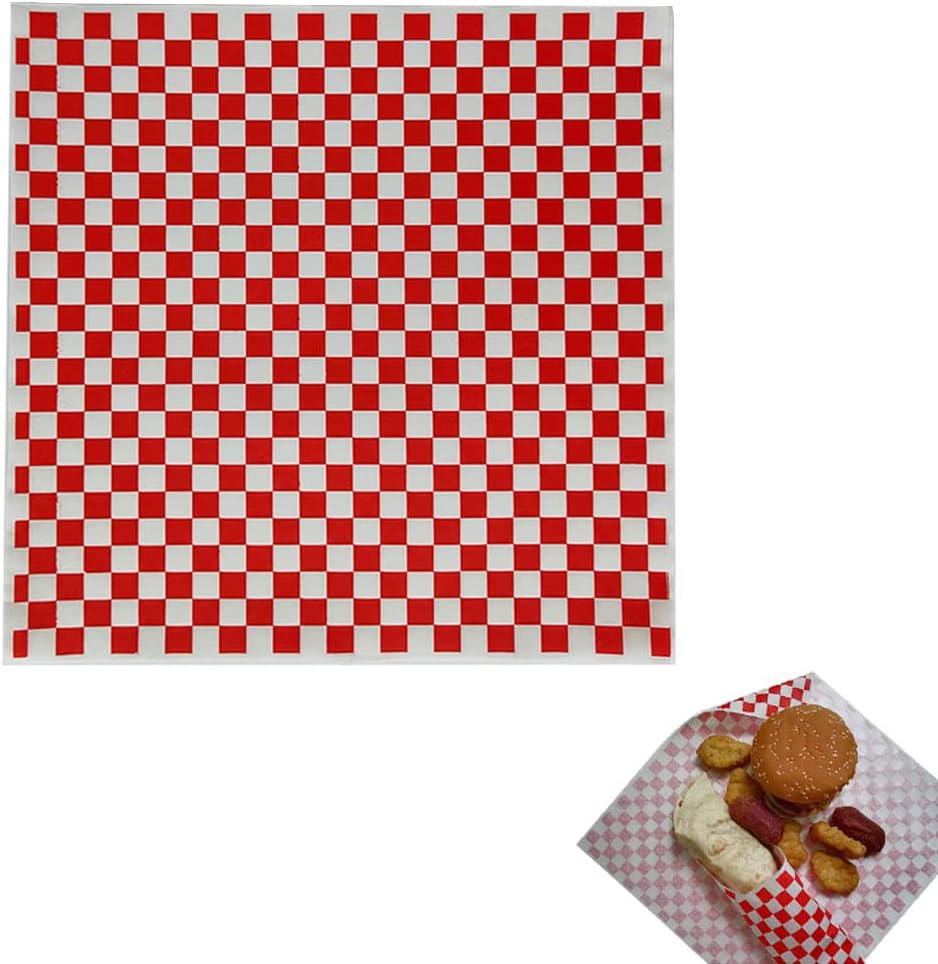 Amazon.com: Red and White Checkered Food Grade Tissue Paper, Deli ...