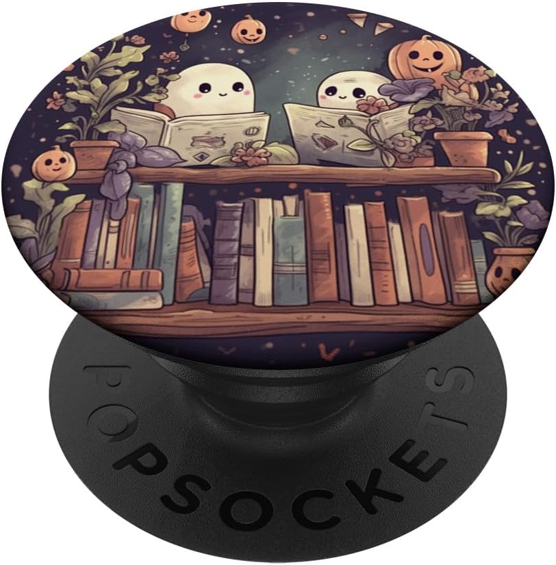 Amazon.com: Cute Ghosts Reading Books Halloween Librarian Book Lover ...