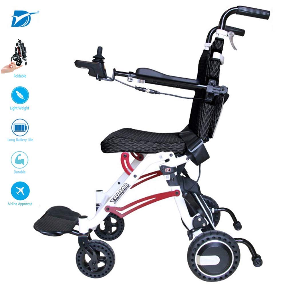 Zzlyy Heavy Duty Powerful Dual Motor Foldable Electric Wheelchair ...