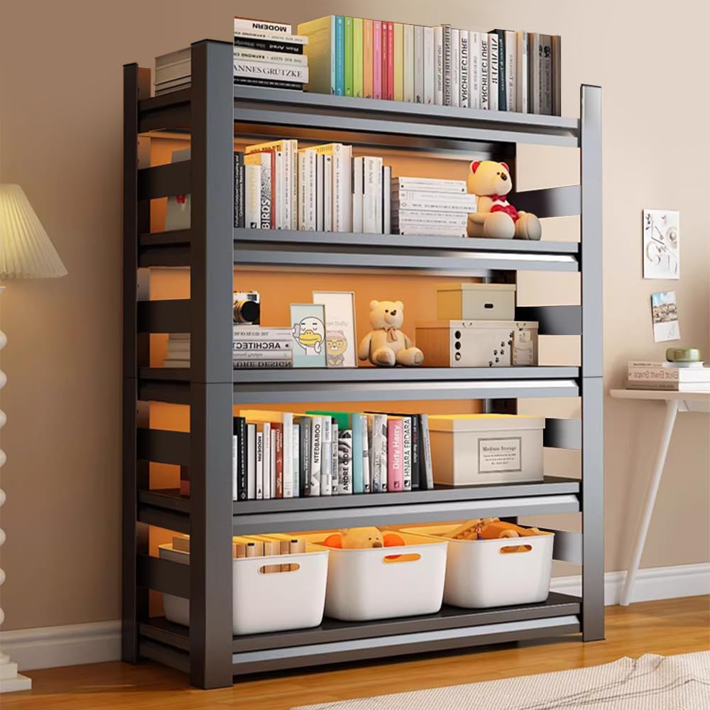 Amazon.com: 5 Tiers Book Shelves, Office Shelf Organizer, Heavy Duty ...