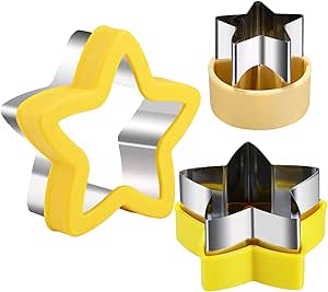 Amazon.com: Stainless Steel Star Cookie Cutters, Mini to Large Sizes ...