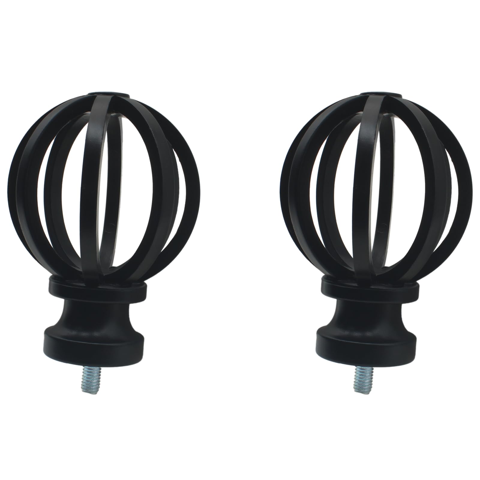 HAJZXH 2 Pcs 5/8 Inch Curtain Rod End Caps Twisted Cage Shape Drapery ...