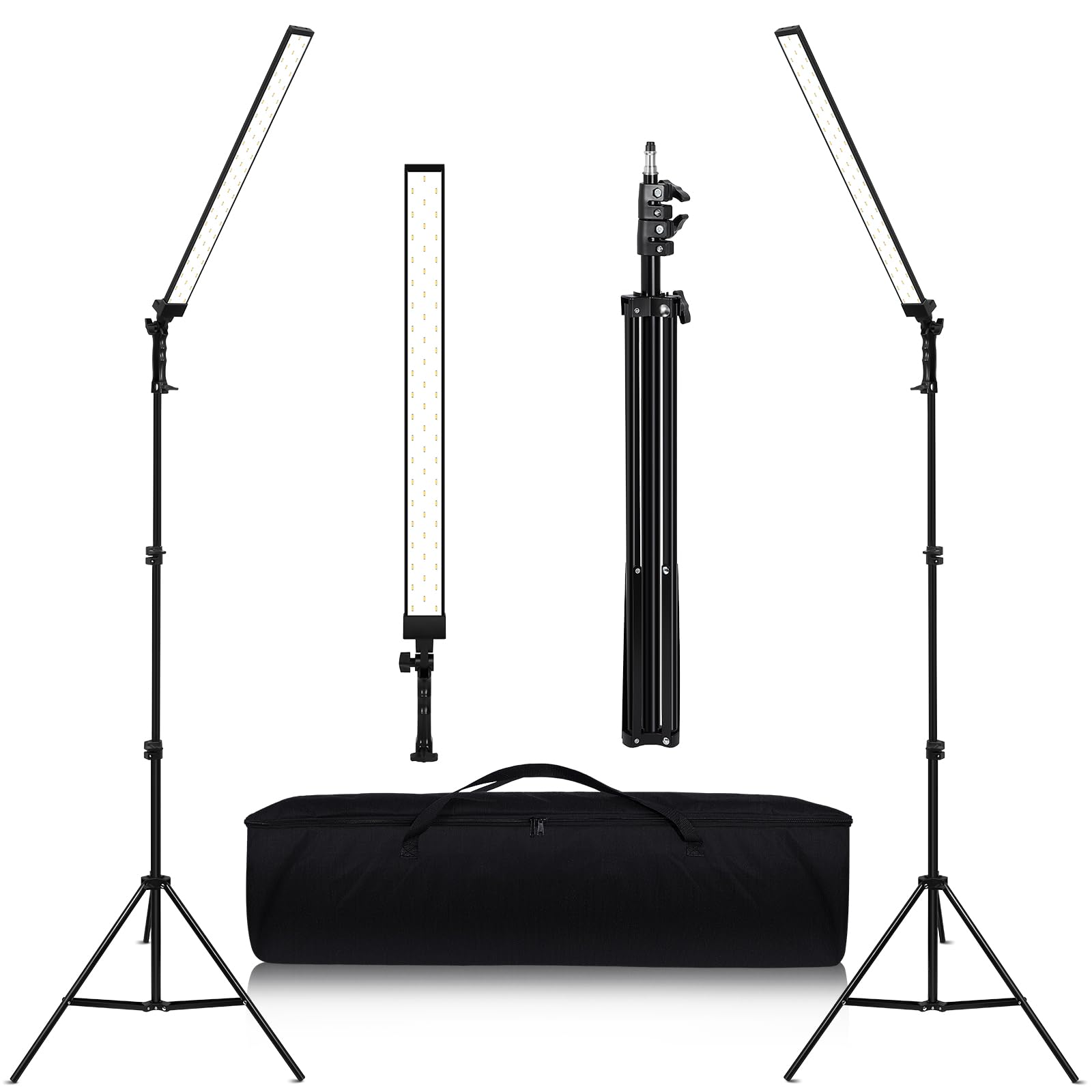 LED Video Light Photography Studio Lighting Kit Adjustable Light Stick ...