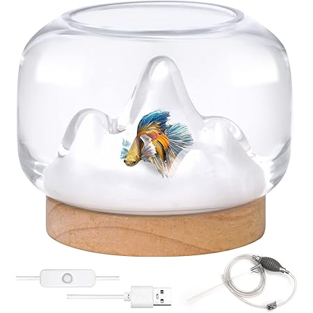 Amazon.com : Elive Betta Fish Bowl / Betta Fish Tank with Planter ...