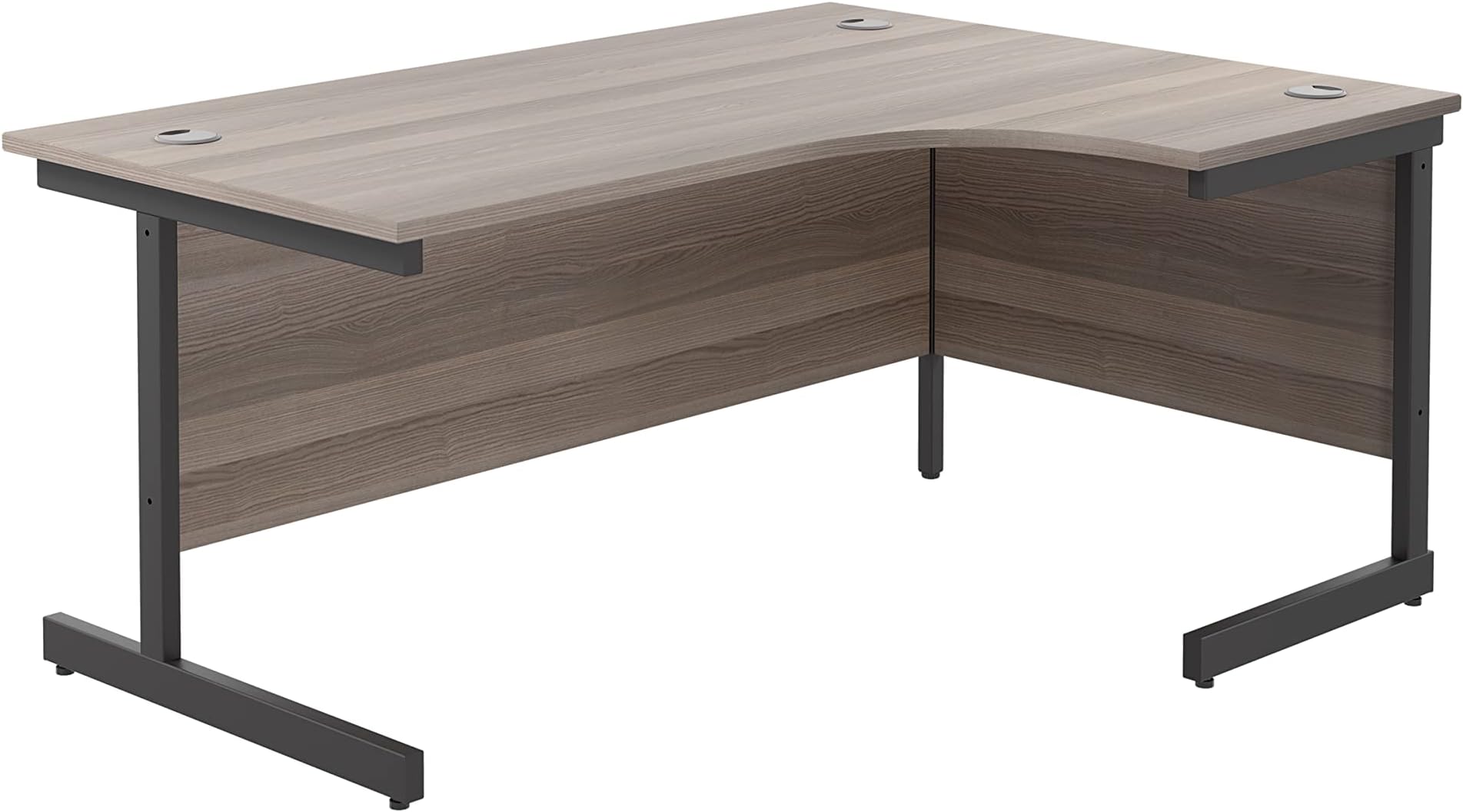 Mr Office Maestro 25 right hand ergonomic desk with black cantilever ...