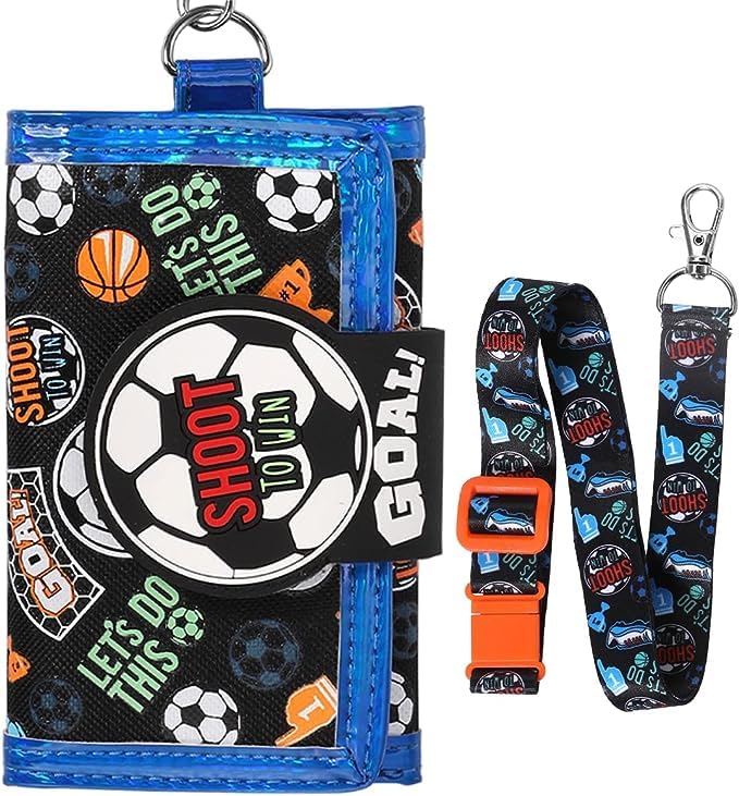 Buy RSAAUD™ Football Cartoon Wallet for Girls Boys | Trifold Canvas ...