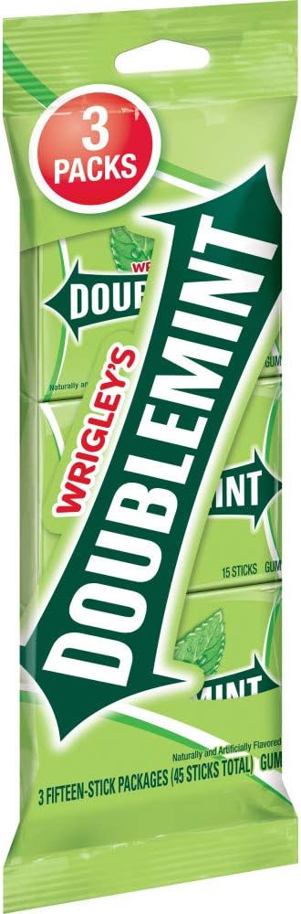 Doublemint Chicles 3pack con 45 piezas, 15 un. por pack, 112.5g : Amazon.com.mx: Alimentos y Bebidas