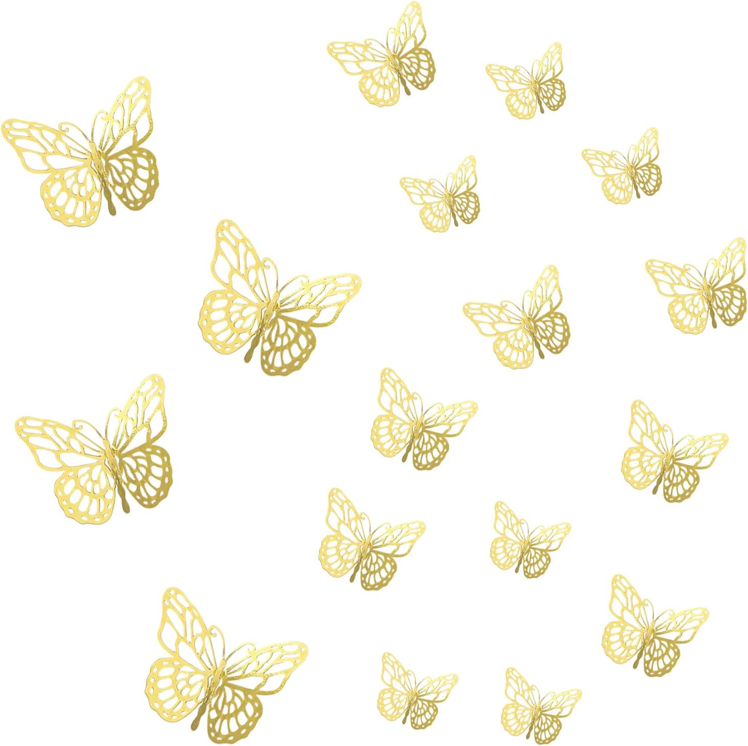 Amazon.com: 3D Butterfly Wall Decor,72 PCS Removable Stickers Wall ...
