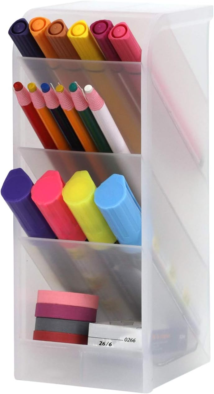 Desk Organiser Storage Shelf Pen Organiser Storage Plastic Pen Tray Pen ...
