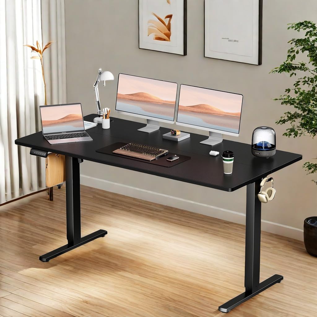 Amazon.com: GlasFlength Electric Standing Desk Adjustable Height, Stand ...
