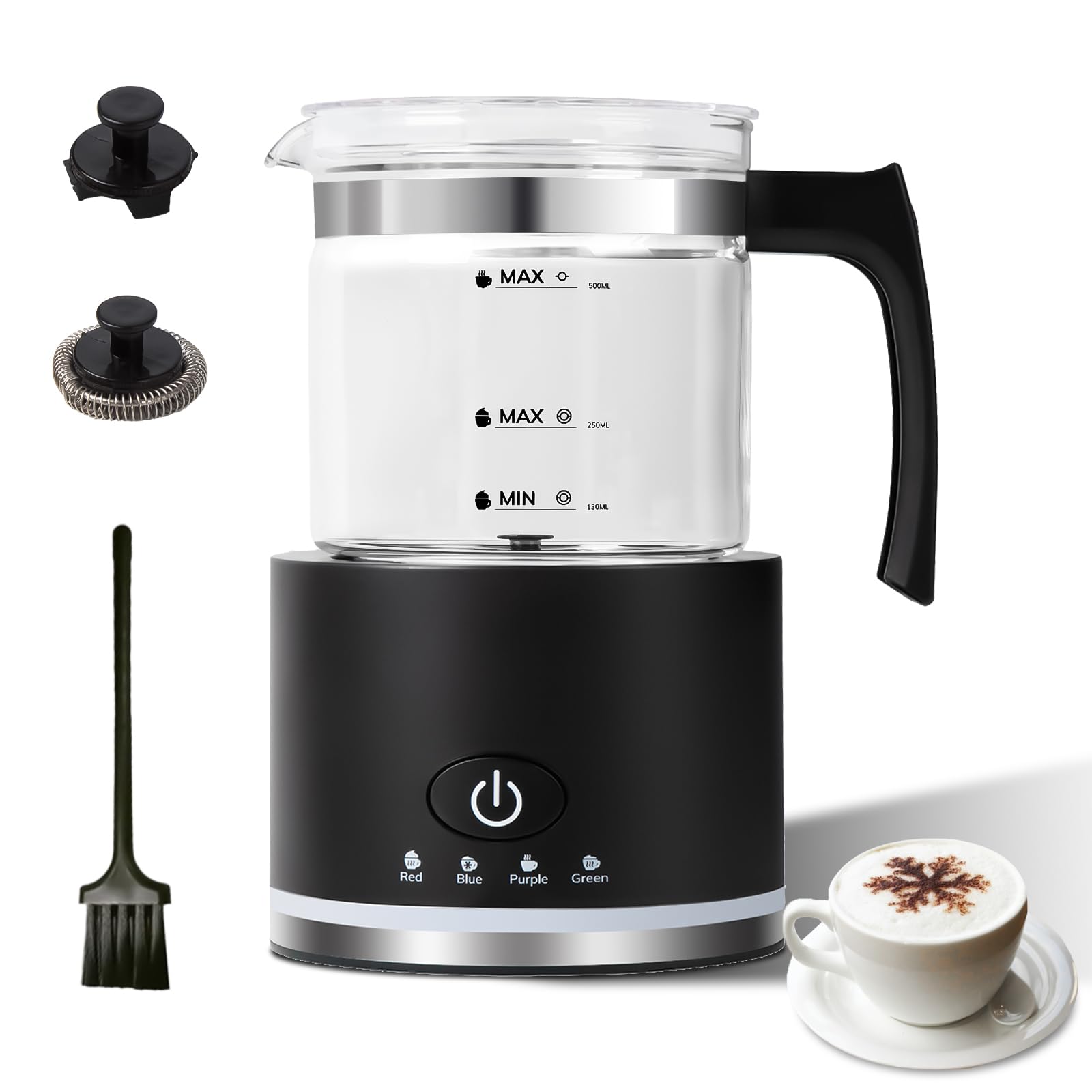 Snapklik.com : Electric Milk Frother, 4 In 1 Milk Frother And Steamer, Milk Steamer,169OZ/500ml ...