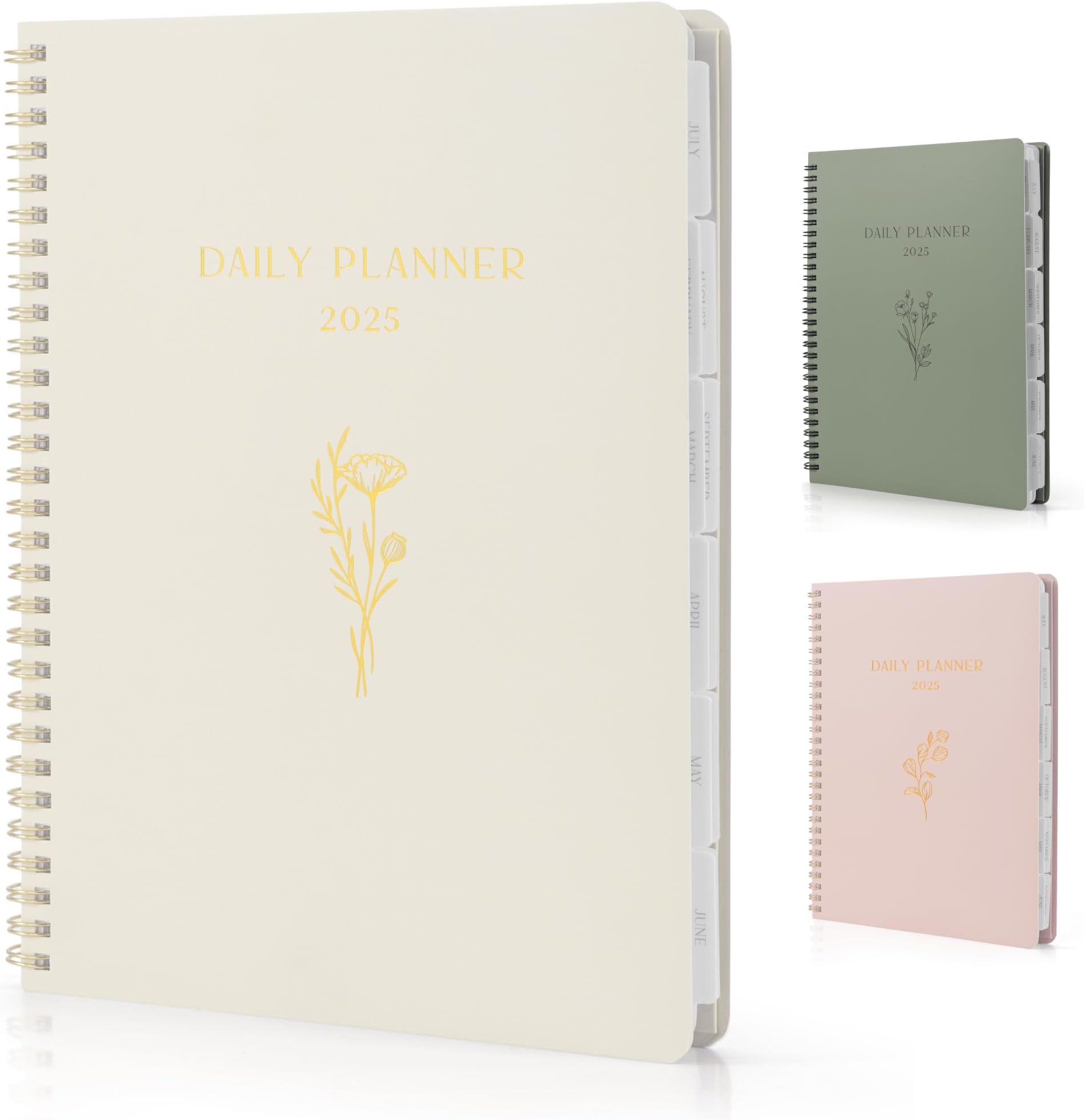 Amazon.com : Beautiful 2025 Daily Planner - 7" x 10" Daily Planner for ...