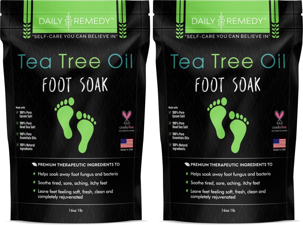 Tea Tree Oil Foot Soak with Epsom Salt - Made in USA - for Toenail ...