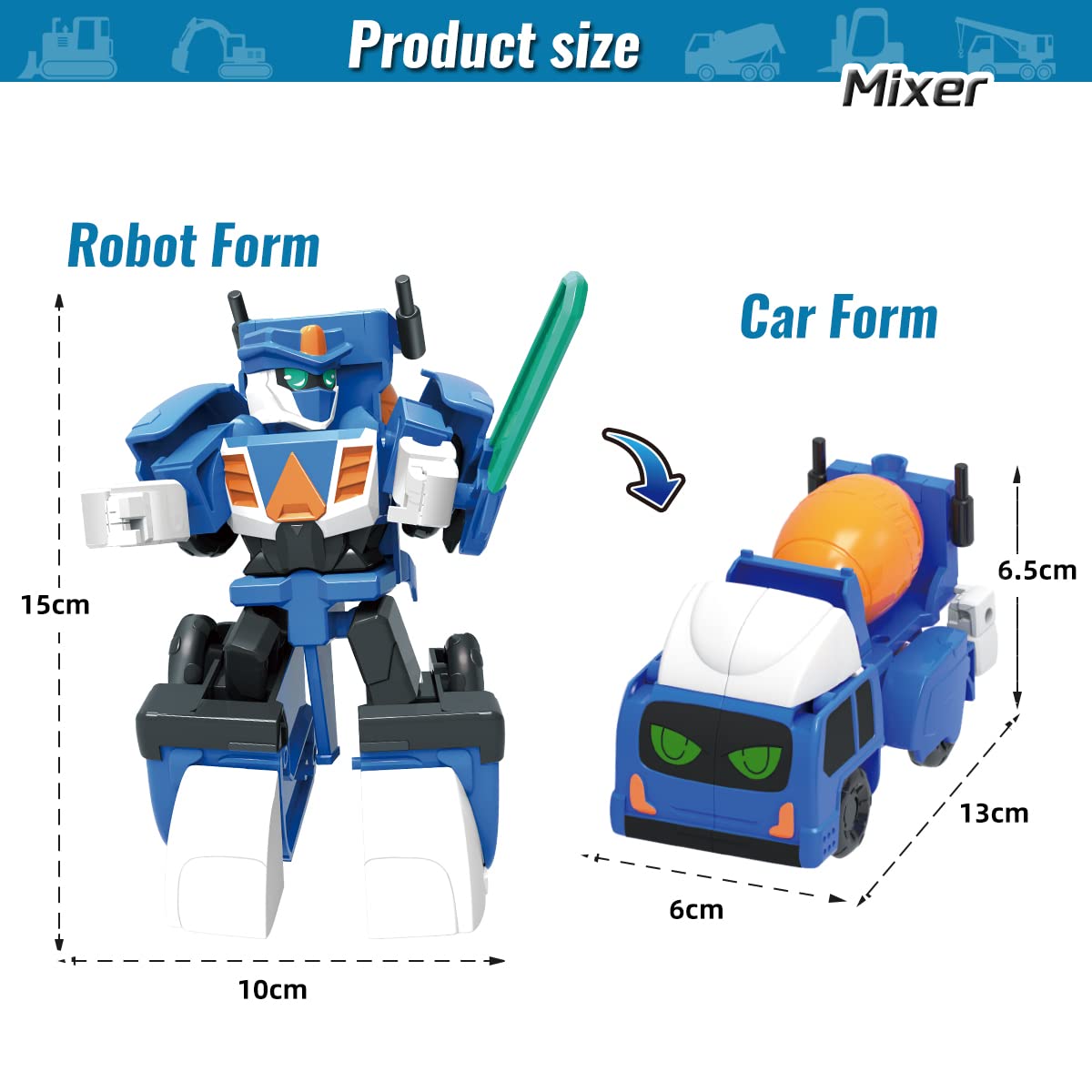 Snapklik.com : Robot Toys Car Action Figures Take Apart Robot Truck ...