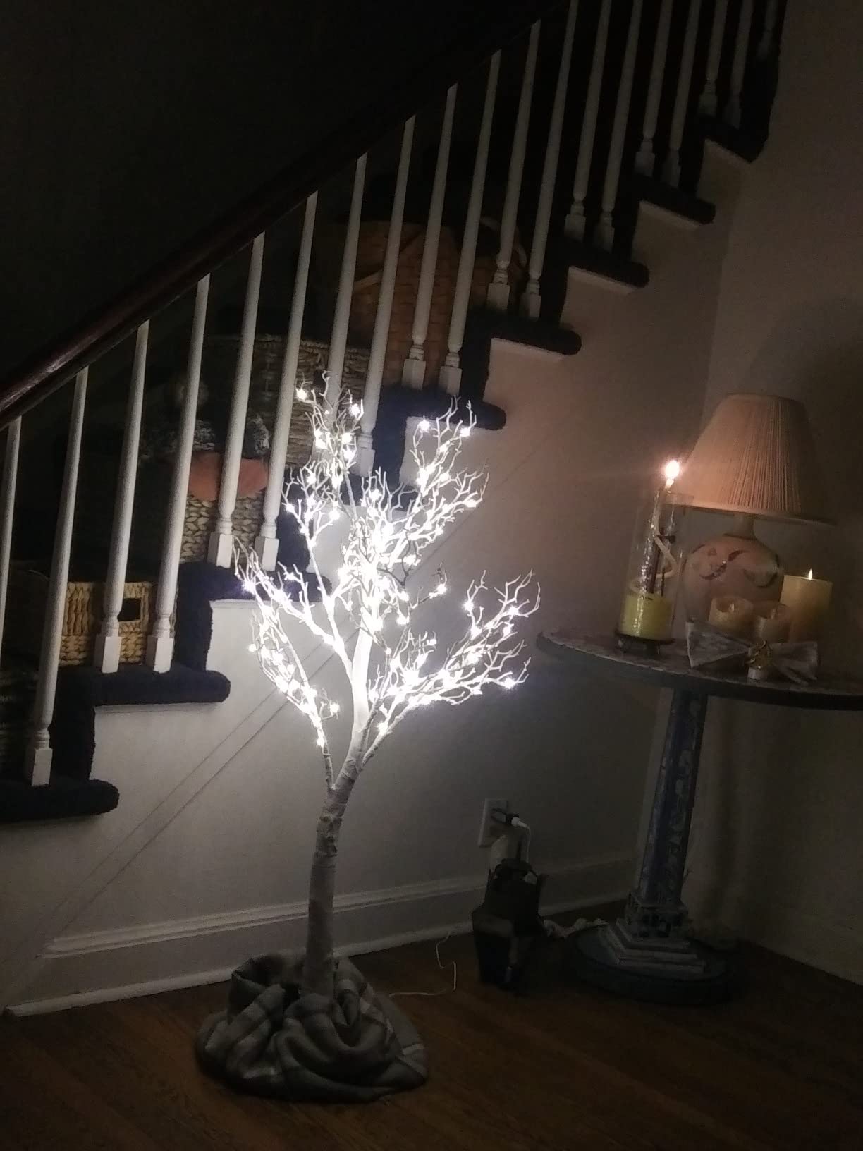 $11/mo - Finance LITBLOOM White Tree with Lights Plug in 4FT 150 Fairy ...