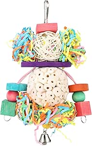 Amazon.com : WANGFUFU Pet Bird Chew Toy Natural Rattan Shredded Paper ...