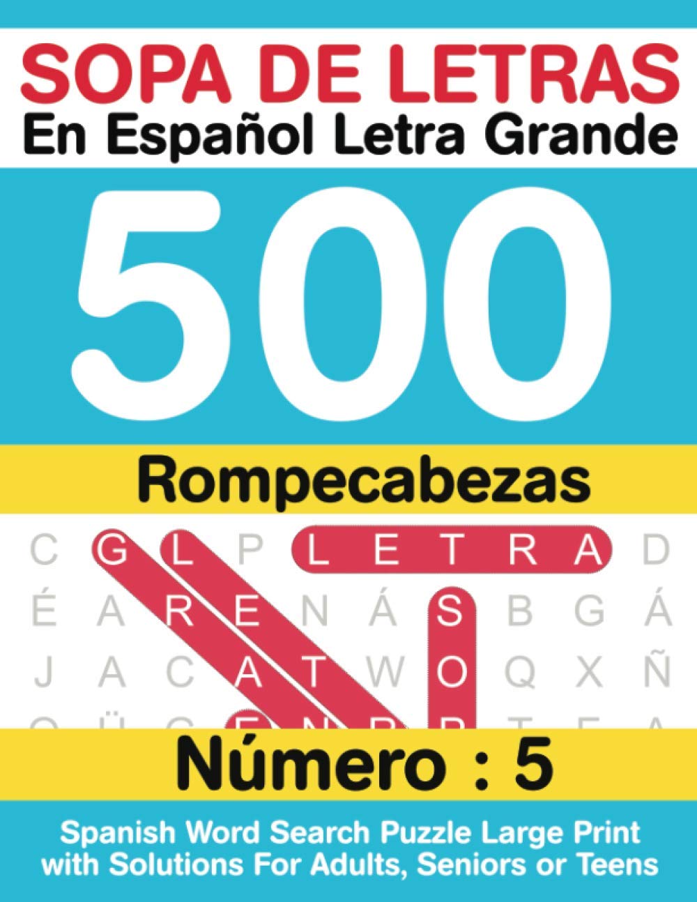 Sopa De Letras En Espanol Letra Grande 500 Rompecabezas Para ...